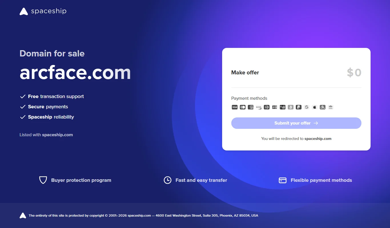 ArcFace AI Facial Recognition Software For Secure Identity Verification